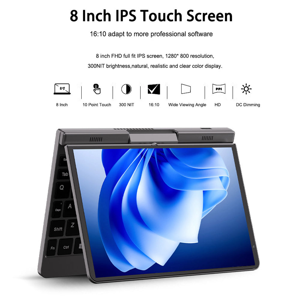 Crelander P8 Pocket Laptop 8 inch Intel Alder Lake N150 Mini PC ...
