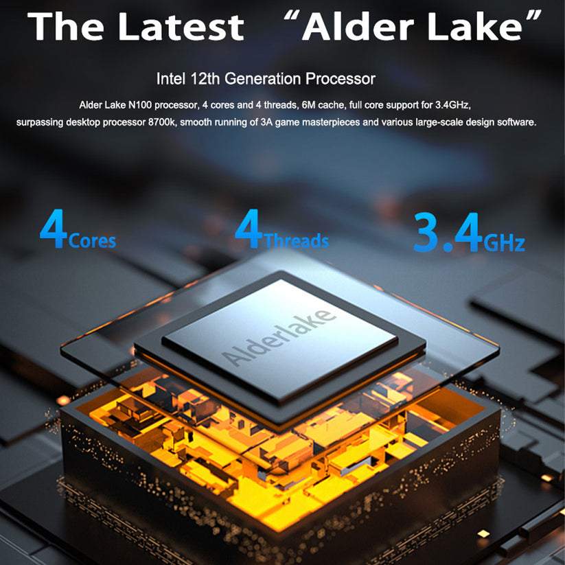 Crelander P8 Pocket Laptop 8 inch Intel Alder Lake N150 Mini PC ...