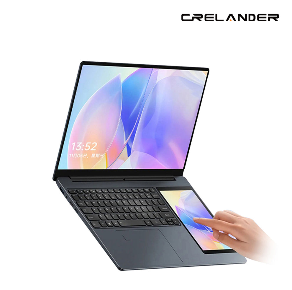 CRELANDER X15 Dual Screen Laptop 15.6"+7" Touchscreen Laptops PC Noteb ...
