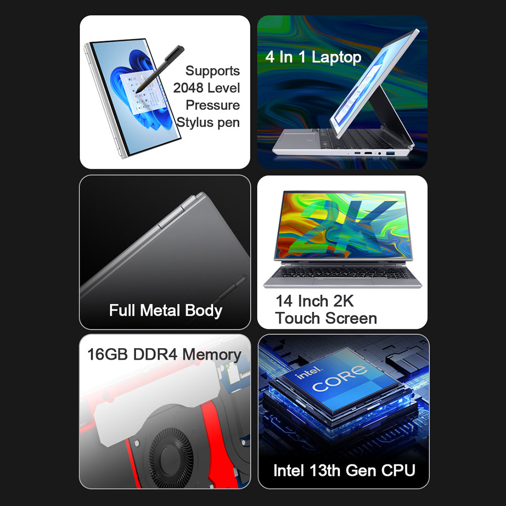 CRELANDER YG14 14 Inch 360 Degree Rotating Touch Screen Laptop – Crelanders