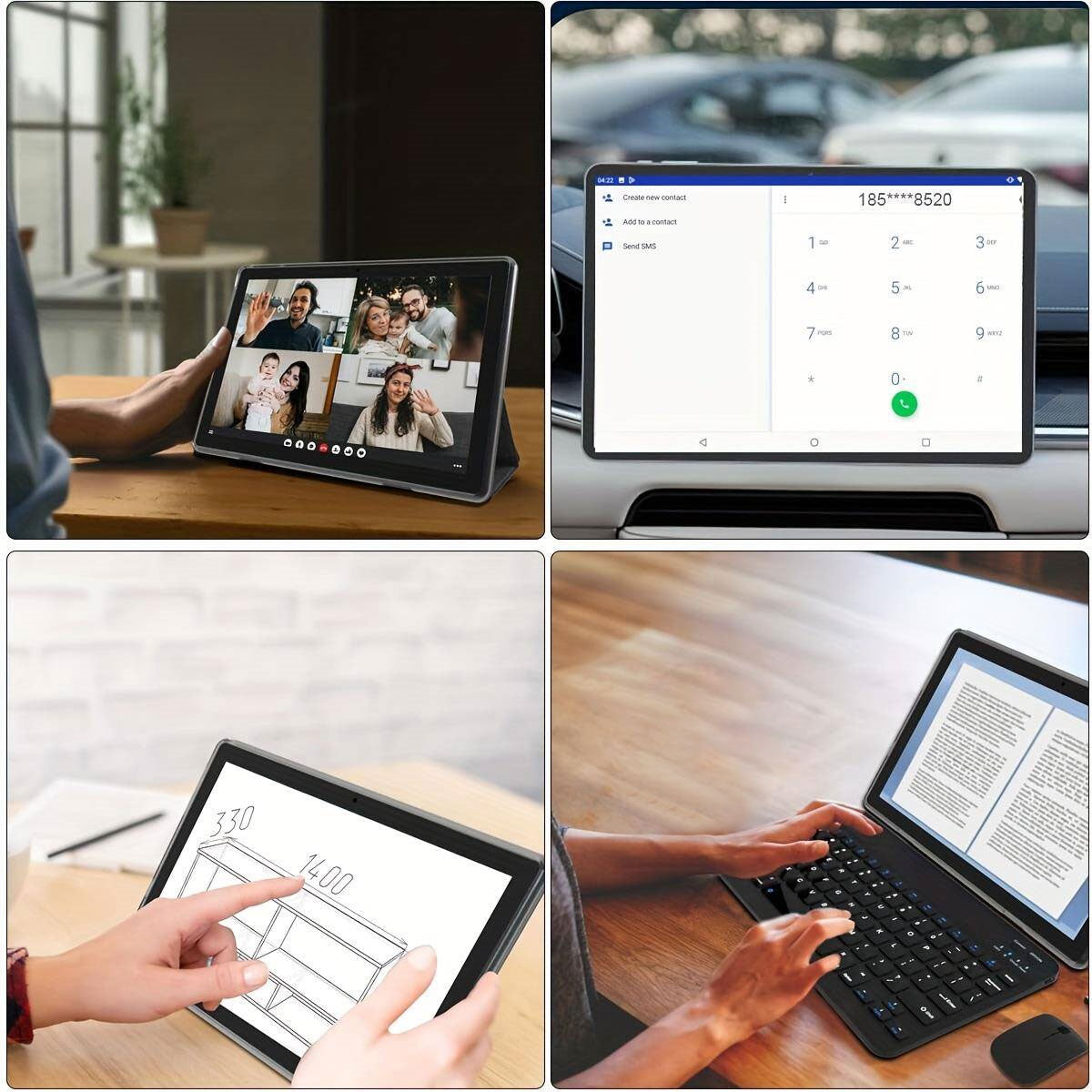 CRELANDER W30 Android Tablet, 10.1 Inch Android 15 Tablet with 1280x80 ...